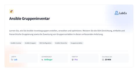 Ansible Gruppeninventar Von Den Grundlagen Bis Hin Zu Fortgeschrittenen Konfigurationen Labex