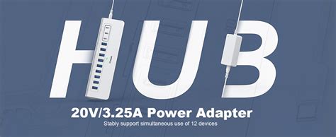 Powered Usb Hub 10gbps Intpw 12 Port Usb C Hub With 10gbps Usb C 3 2 2 Usb A 3 2