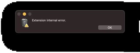 확장 내부 수정 Error Pe Macos Ventura 빈으로 이동