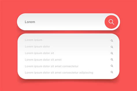 Ui Ux 디자인 및 웹 사이트에 대한 제안이 있는 검색 모음입니다 검색 주소 및 탐색 모음 아이콘입니다 웹 사이트에 대한 검색