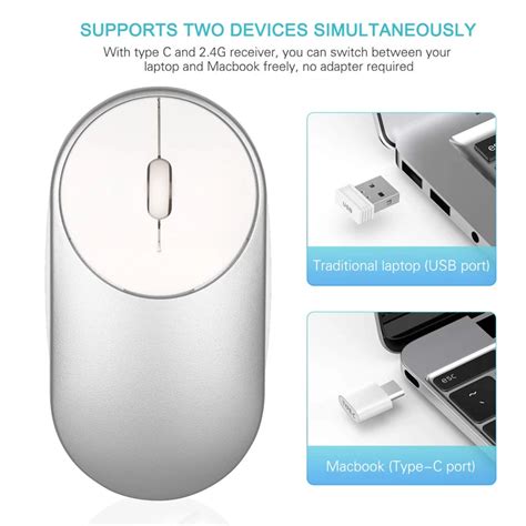 Type C Wireless Optical Mouse 2 4g Comfortable Ergonomic Modao Type C Wireless Mouse Usb C Mice