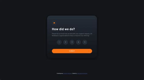 Frontend Mentor Interactive Rating Component Built With Css And