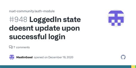 Loggedin State Doesnt Update Upon Successful Login · Issue 948 · Nuxt