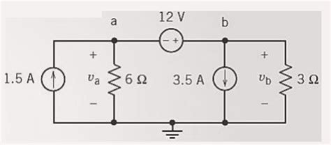 Solved Determine The Values Of The Node Voltages Va And