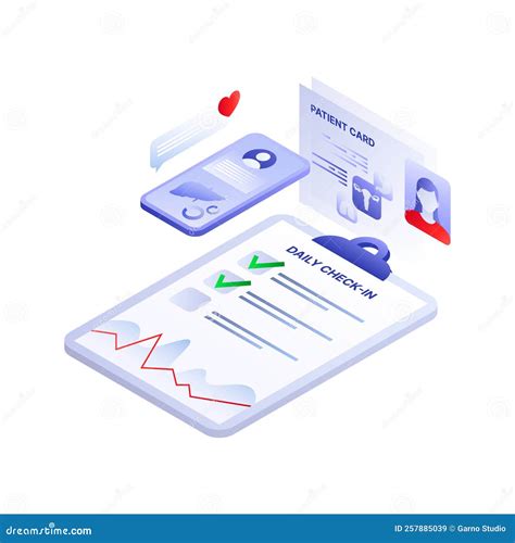 Healthcare Tracking App Illustration Medical Test Result Stock Vector