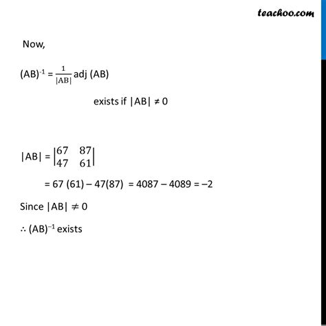Ex 4 4 12 Verify Ab 1 B 1 A 1 A [3 7 2 5] B