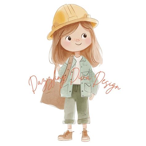 12 Engineer Girl Vector Illustration Etsy
