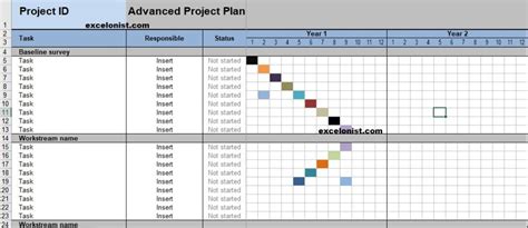 how to develop a project plan in excel