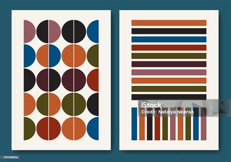 바우 하우스 심플한 미적 벡터 디자인 컬렉션 추상적 인 모양의 모더니즘 템플릿 포스터 0명에 대한 스톡 벡터 아트 및 기타 이미지 0명 Brutalism 검은색