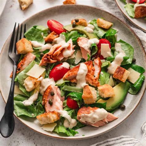 Salmon Caesar Salad Tips Foxes Love Lemons