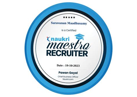 Saravanan Maadhusamy On Linkedin Naukri Recruitment Certifiedrecruiter Naukricertified