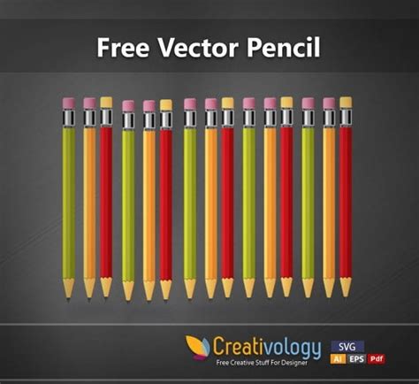 무료 벡터 컬러 연필 Eps Svg Ai Uidownload