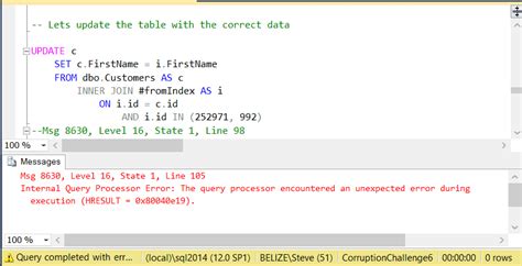 Week 6 Database Corruption Challenge Winner Revealed