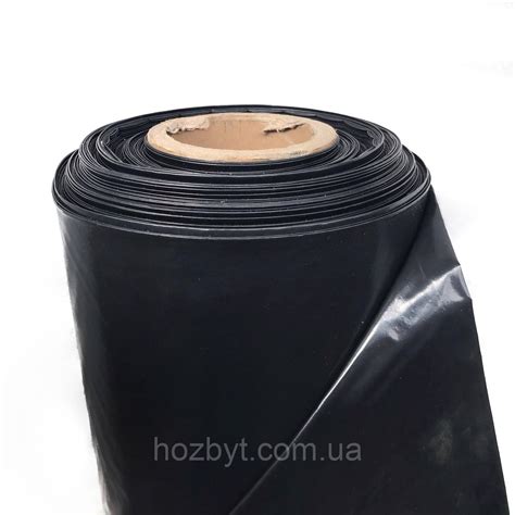 Плёнка полиэтиленовая чёрная 100мкм 3м 100м строительная для мульчирования под бетон и