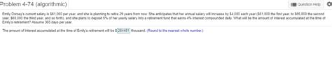 Solved Problem 4 74 Algorithmic Question Help Emily