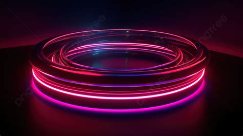 빛나는 빨간색 원과 Uv 스펙트럼이 있는 미래형 디자인 벽지 네온 서클 네온 링 네온 모양 배경 일러스트 및 사진 무료 다운로드 Pngtree