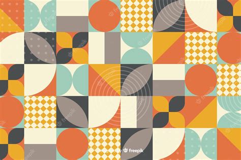 Free Vector Colorful Geometric Shape Mosaic Background