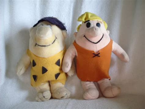 Hanna Barbera Fred Flintstone And Barney Rubble 10 Stuffed Toys Well