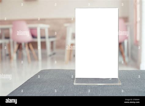 Menu Frame Standing On Wood Table In Bar Restaurant Cafe Space For Text Marketing Promotion Menu Frame Standing On Wood Table In Bar Restaurant Cafe Space For Text Marketing Promotion