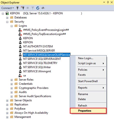 Setup Guide Part 3 Set Database Permissions For Ssas Si Kepion