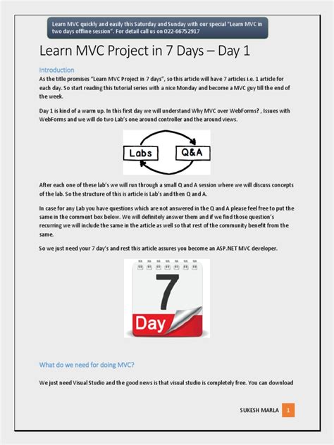 learn mvc project in 7 days pdf download free pdf model view controller entity framework