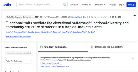 Functional Traits Mediate The Elevational Patterns Of Functional