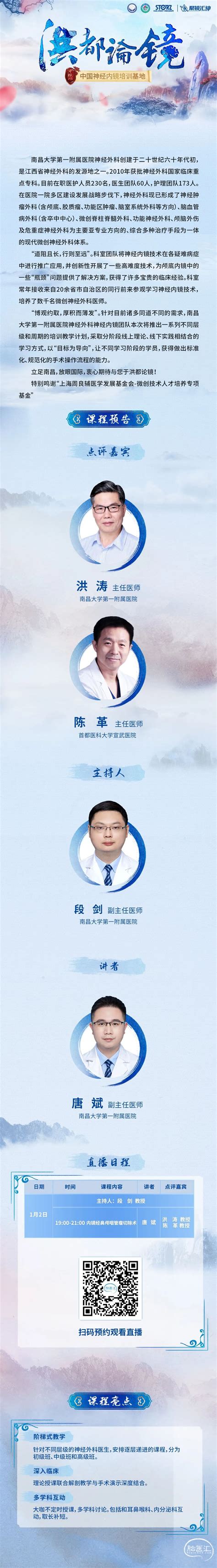 【1月2日1900直播】洪都论镜中级培训班第十四期｜内镜经鼻颅咽管瘤切除术 脑医汇 神外资讯 神介资讯