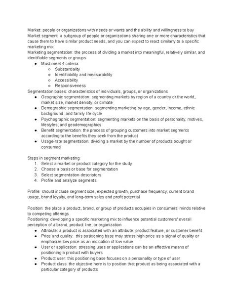 Chapter 8 Segmenting And Targeting Markets Market People Or Organizations With Needs Or Wants