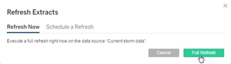 Start A Refresh Task Manually Tableau