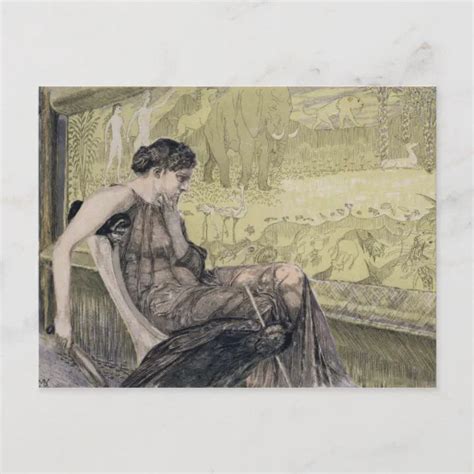 Penelope Weaving A Shroud For Laertes Her Father I Postcard Zazzle