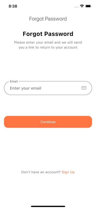 Flutter Forgot Password Page