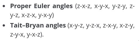 Geht Transformation Rotation In Taitbryan Angles Python Programming