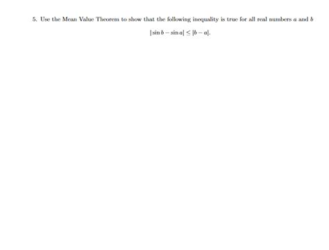 Solved Use The Mean Value Theorem To Show That The Chegg