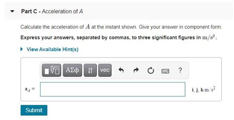 Solved Part A Velocity Of B Find The Velocity Of B With Chegg Com