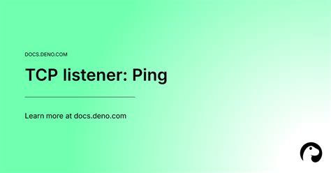 tcp listener ping