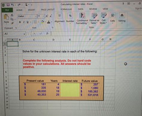 Solved 2 5 1 Calculating Interest Rates Excel File Insert