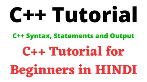 C Tutorial For Beginners Ch 4 C Syntax Statements Output