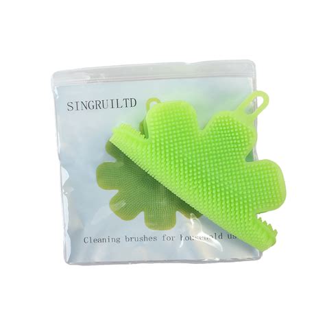 Singruiltd Household Cleaning Brush Silicon Flower Cleaning Brush
