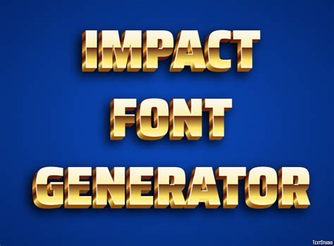 Impact Font Generator Efeito De Texto E Desenho De Logotipo Fonte