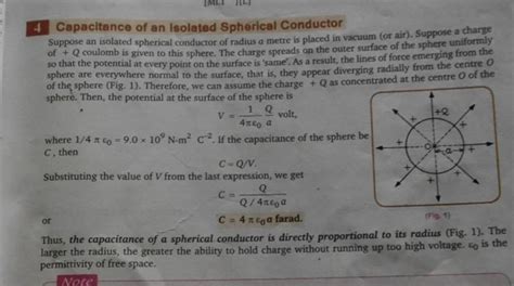 4 Capacitance Of An Isolated Spherical Conductor Suppose An Isolated Sphe