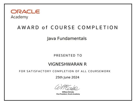 R Vigneshwaran On Linkedin Oracle Databasemanagement Java