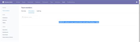 Audit Team Members All Members Returns An Error In Master · Issue