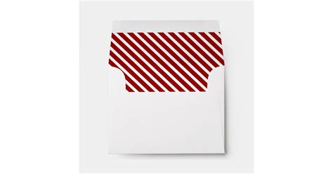Red White Diagonal Stripe 2 A2 56 X 4 18 Envelope Zazzle