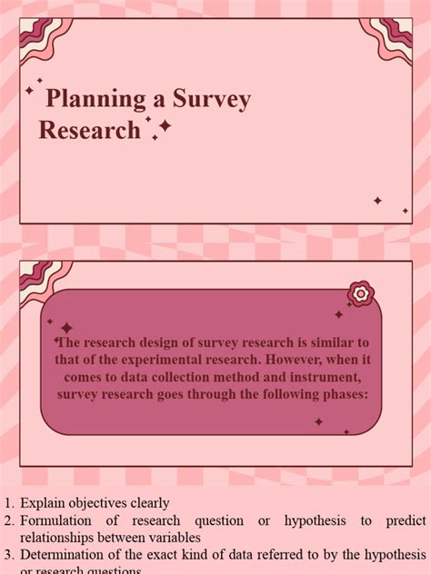 Planning A Survey Research Pdf Survey Methodology Methodology