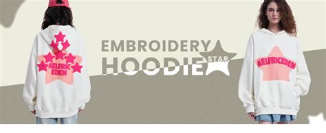 Aelfric Eden Womens Graphic Hoodies Pink Star Print Hoodie Unisex
