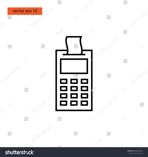 Pos Terminal Payment Icon Vector Illustration Stock Vector Royalty Free Shutterstock