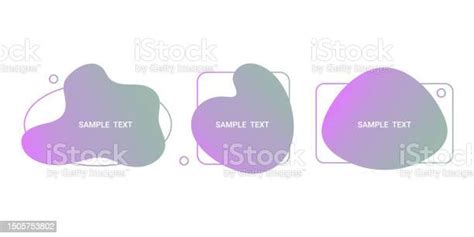 그라데이션 색상으로 표시하기 위한 아메바 템플릿 집합입니다 텍스트에 대한 복사 공간이 있는 다양한 액체 모양 벡터 그림 0명에 대한 스톡 벡터 아트 및 기타 이미지 Istock