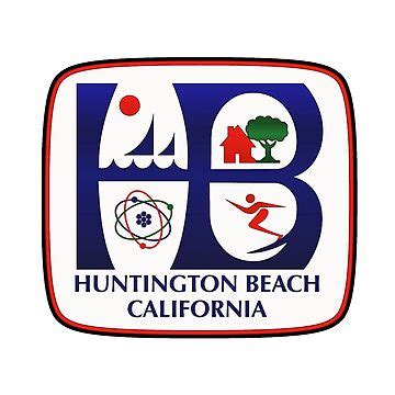 Huntington Beach Sticker For Sale By Zombeemunkee Redbubble