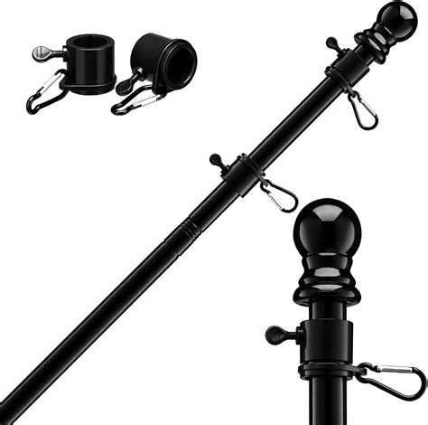 7ft Heavy Duty American Flag And Metal Spinning Flag Pole Kit For