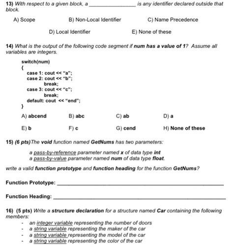 Solved 13 With Respect To A Given Block A Block Is Any